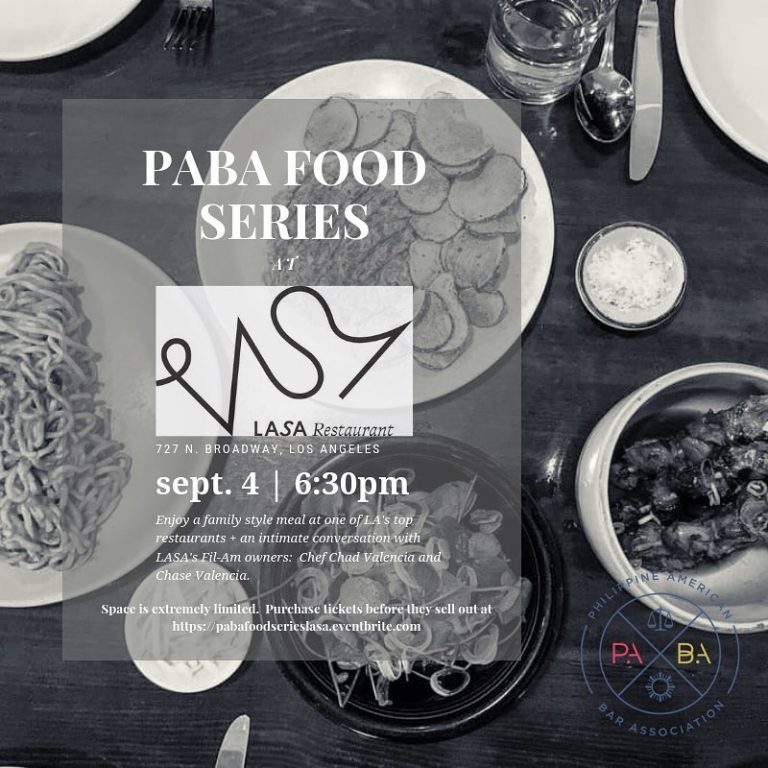 Sept 4 – PABA Food Series at LASA – PABA